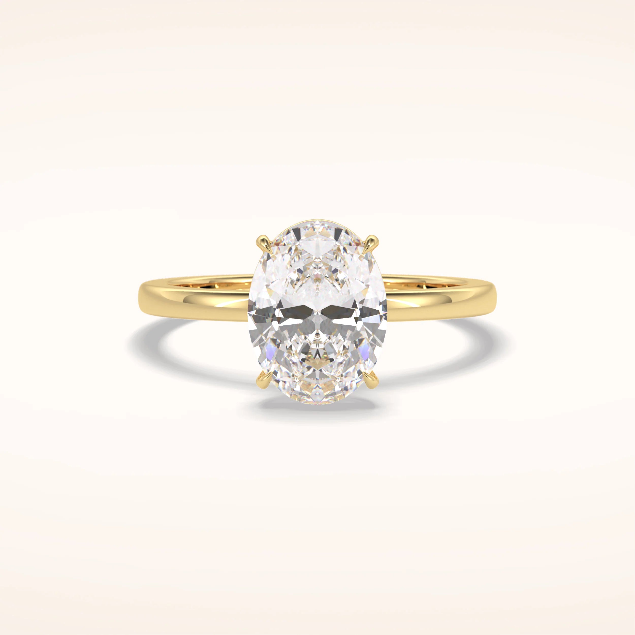 2ct Oval Moissanite Solitaire – Grace & Stone